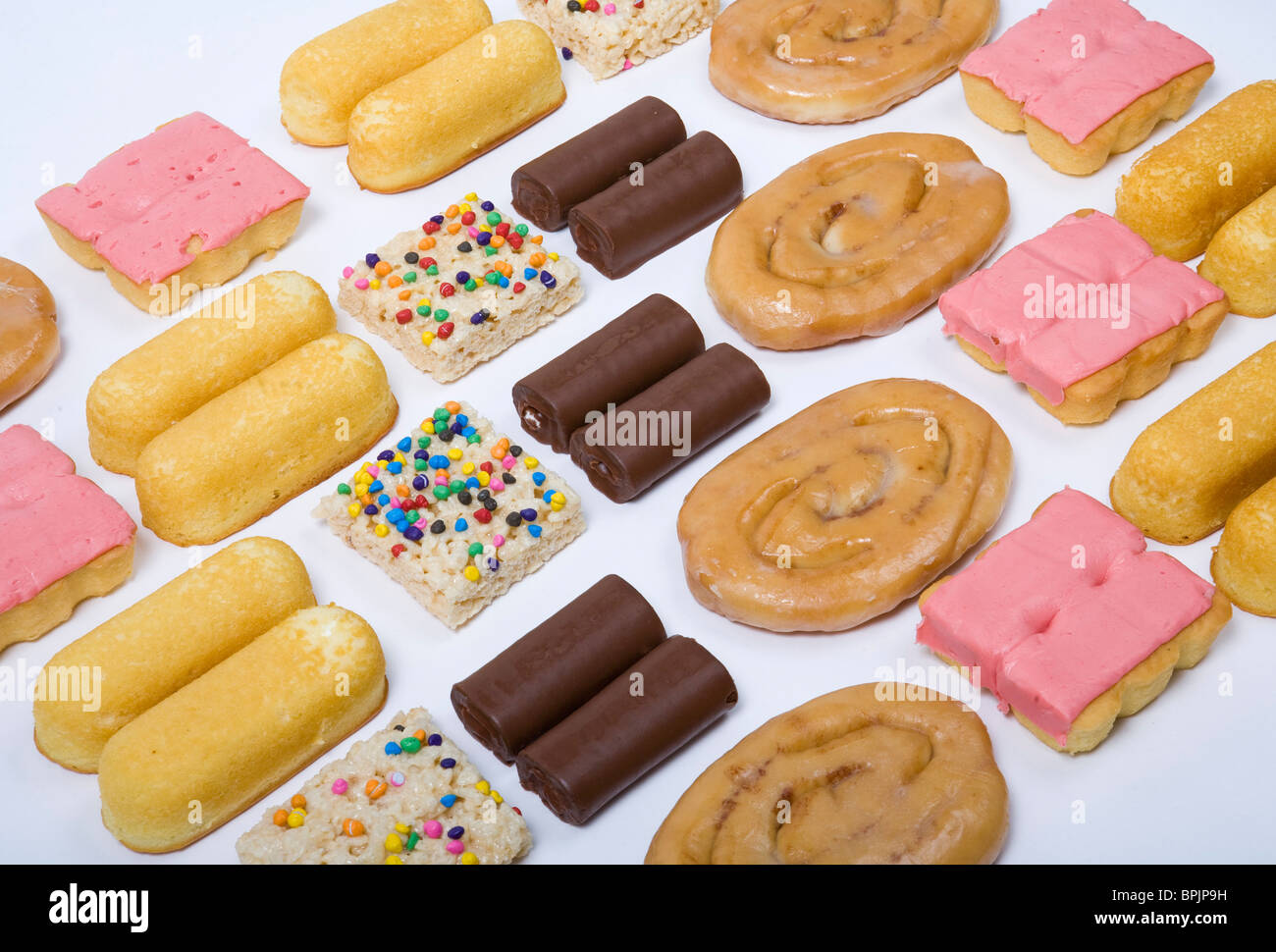 An assortment of junk food items Stock Photo - Alamy
