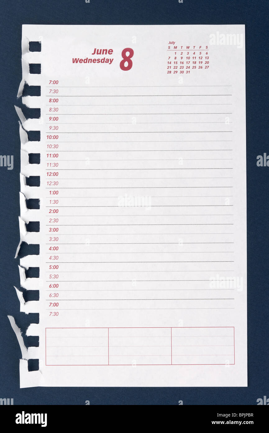 Planner, Memo Schedule close up shot Stock Photo - Alamy