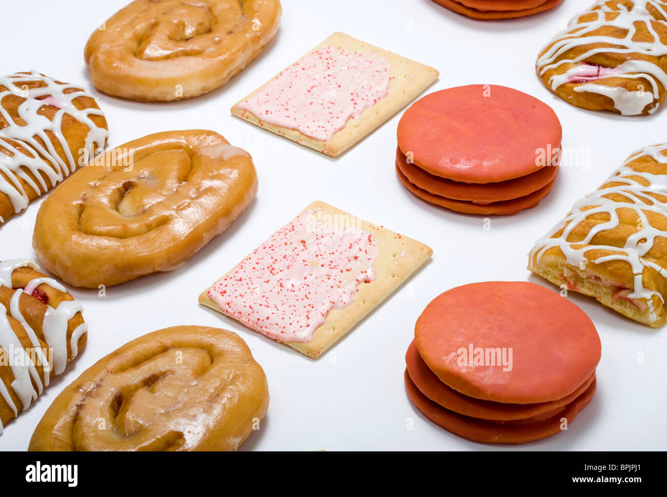 An assortment of junk food items Stock Photo - Alamy
