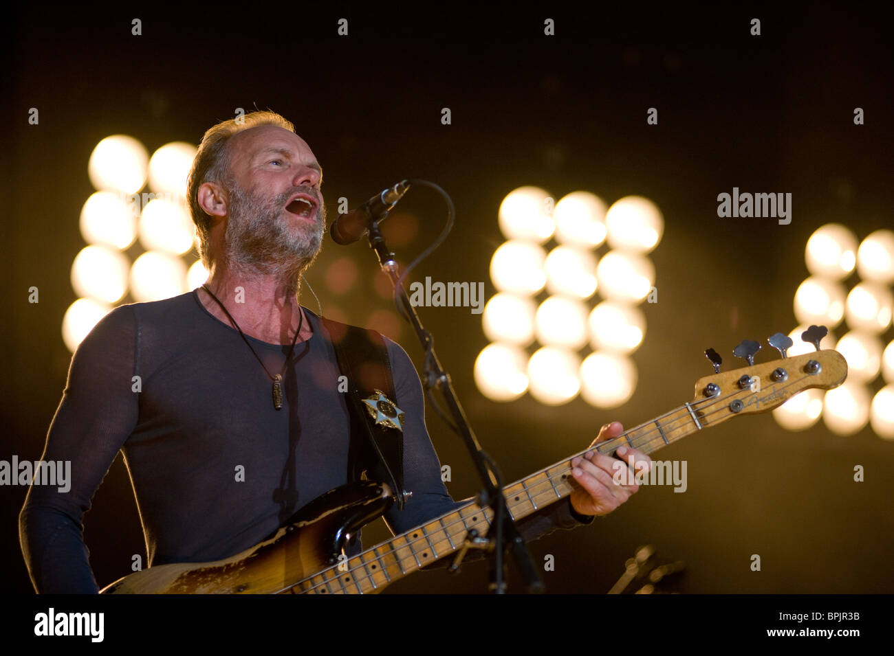 Sacramento, CA - July 17,2008: Singer Sting performs on-stage at the ...