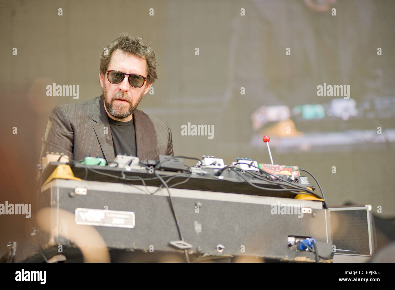 Sacramento, CA - July 17,2008: Keyboardist Steve Nieve performs onstage ...