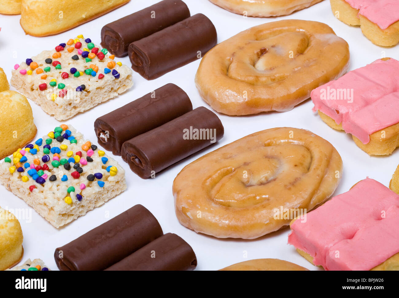 An assortment of junk food items Stock Photo - Alamy