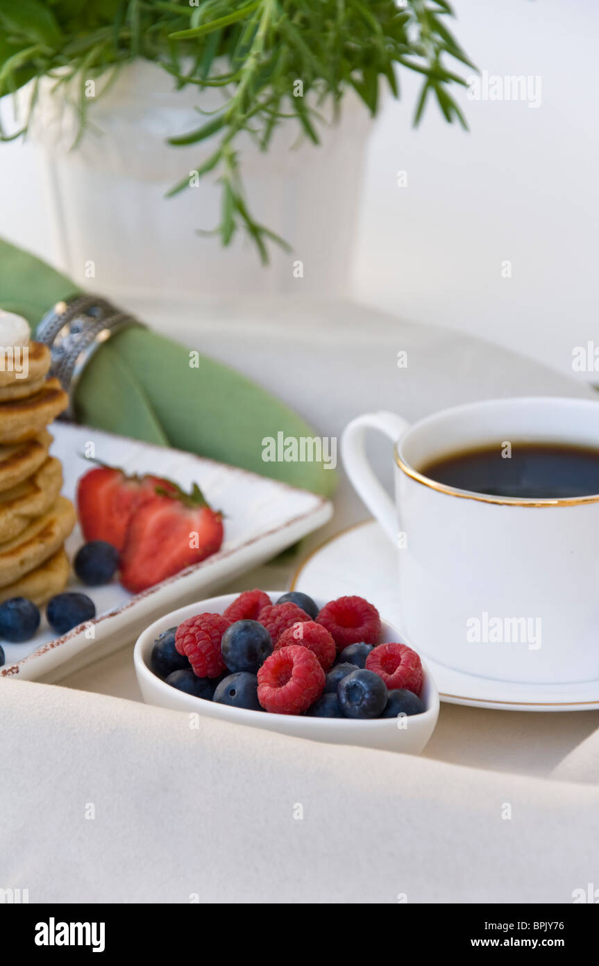 Coffee and pastry breakfast Stock Photo - Alamy