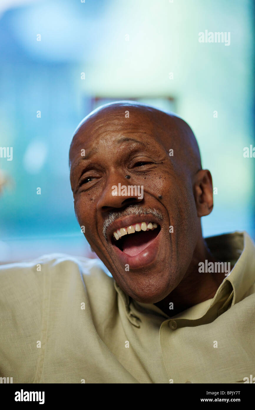 Male african american laugh senior hi-res stock photography and images ...
