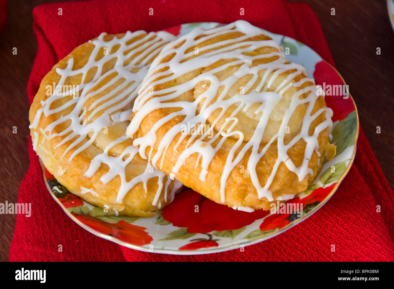 Danish Pastry with Icing Stock Photo - Alamy