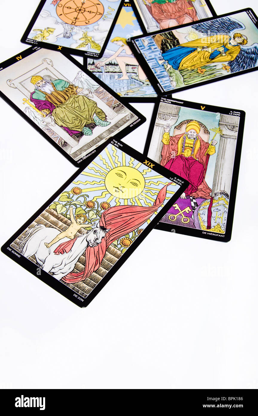 tarot cards isolated Stock Photo - Alamy