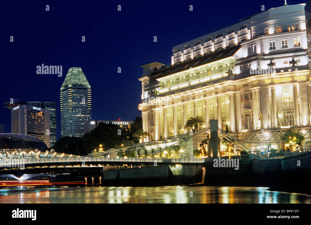 Singapore, Marina Bay, The Fullerton Hotel Stock Photo - Alamy