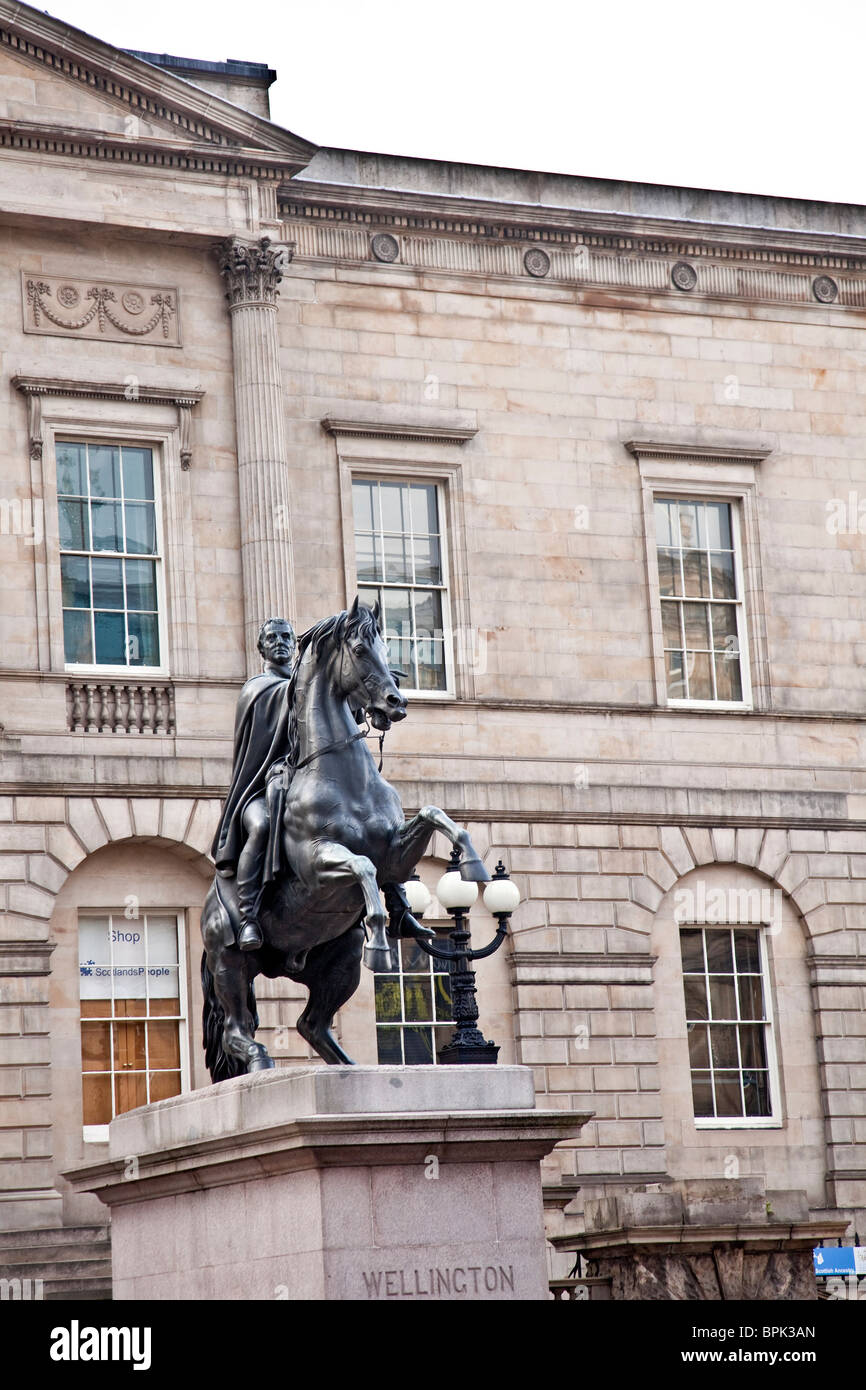 "The Iron Duke in Bronze by Steele" an equestrian statue of the Duke of ...