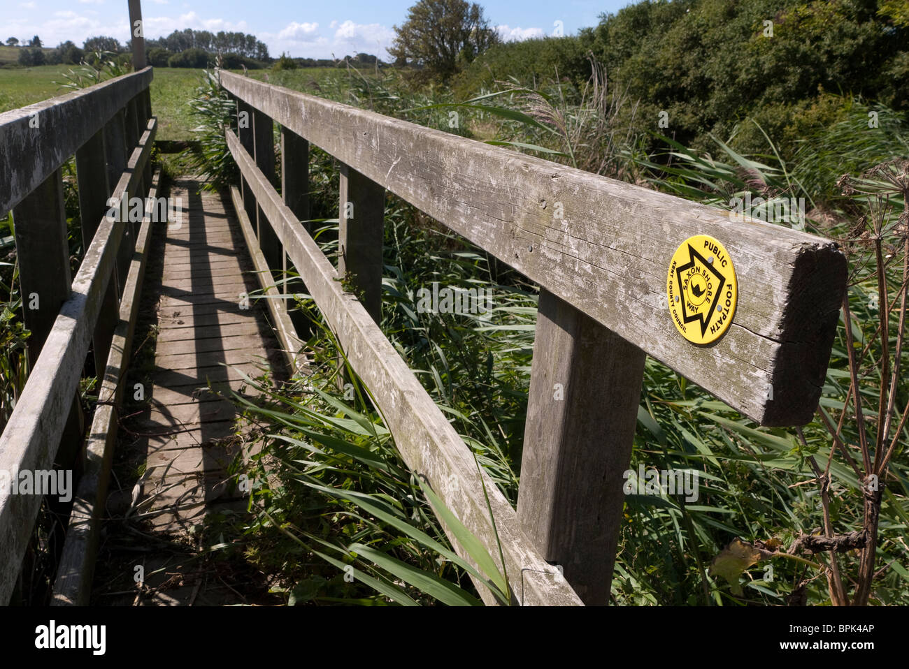 Bridge on the Saxon Shore way Kent UK Stock Photo - Alamy