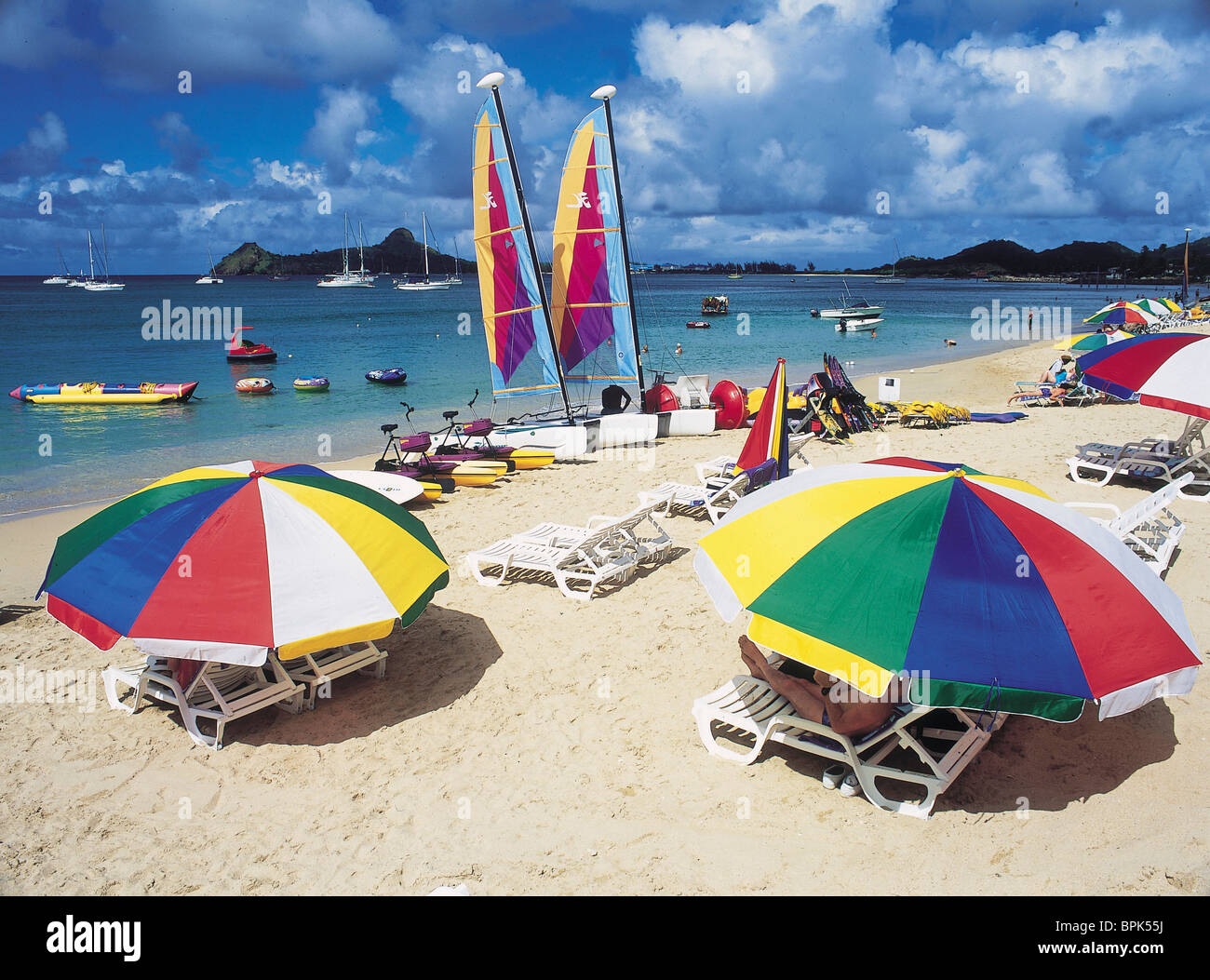 Reduit Beach, St Lucia, Caribbean Stock Photo - Alamy