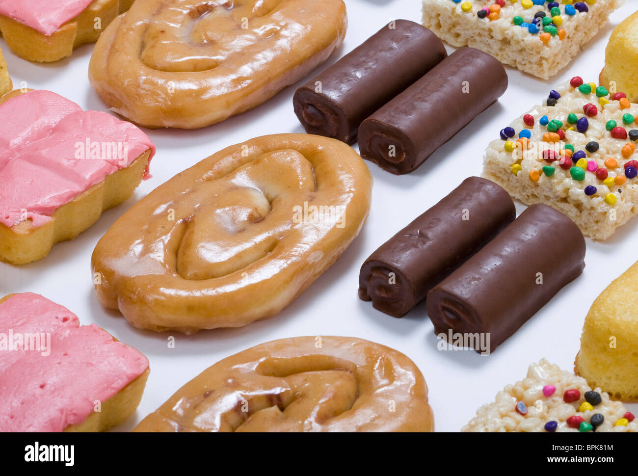 An assortment of junk food items Stock Photo - Alamy