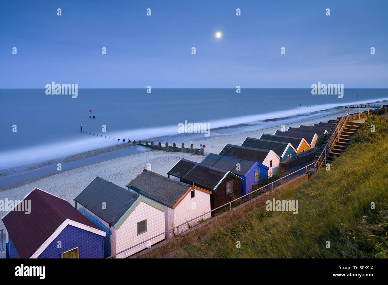 Beach huts in Southwold, East Anglia, Suffolk, England, Great Britain ...