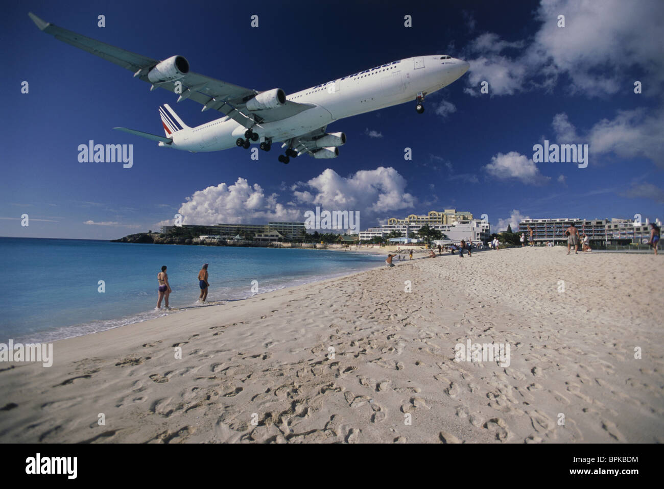 Maho Bay, St Maarten, Caribbean Stock Photo - Alamy