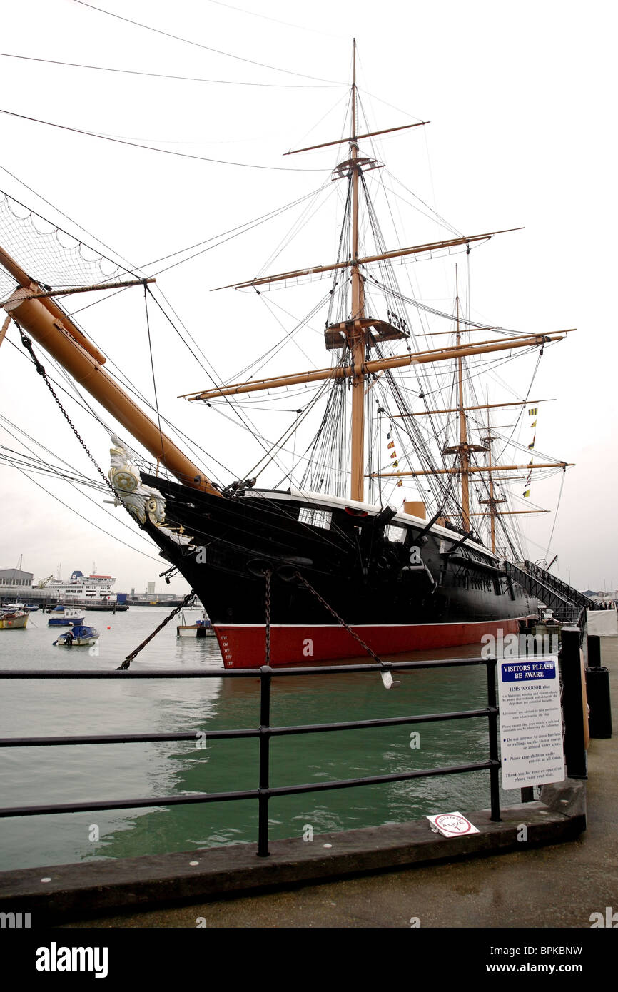 HMS Warrior Portsmouth Stock Photo - Alamy