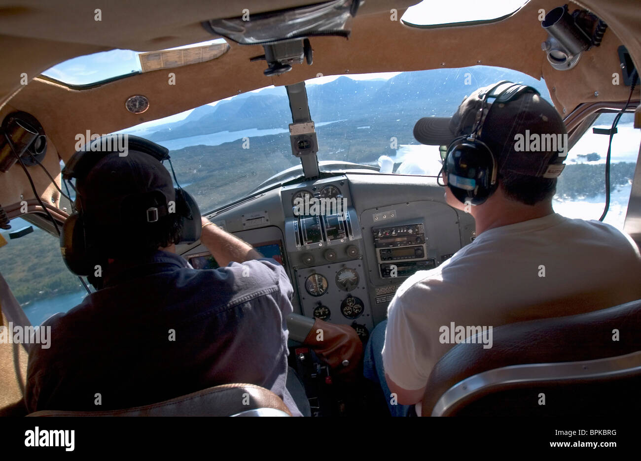Cockpit of floatplane, Ketchikan, Alaska, United States Stock Photo - Alamy