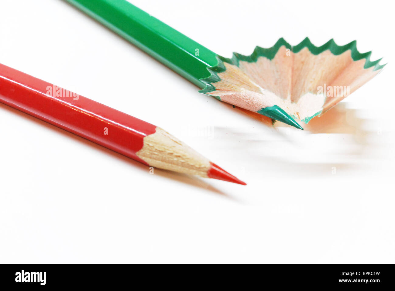 Red and white crayon Cut Out Stock Images & Pictures - Alamy