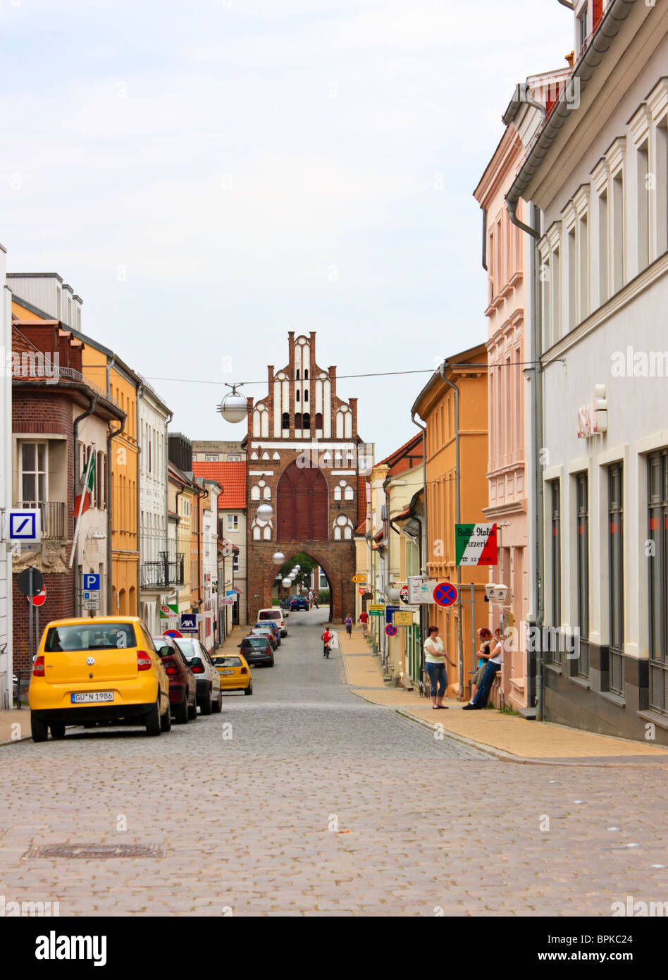 Historical Gate in the Town Center of Teterow, Mecklenburg Vorpommern ...