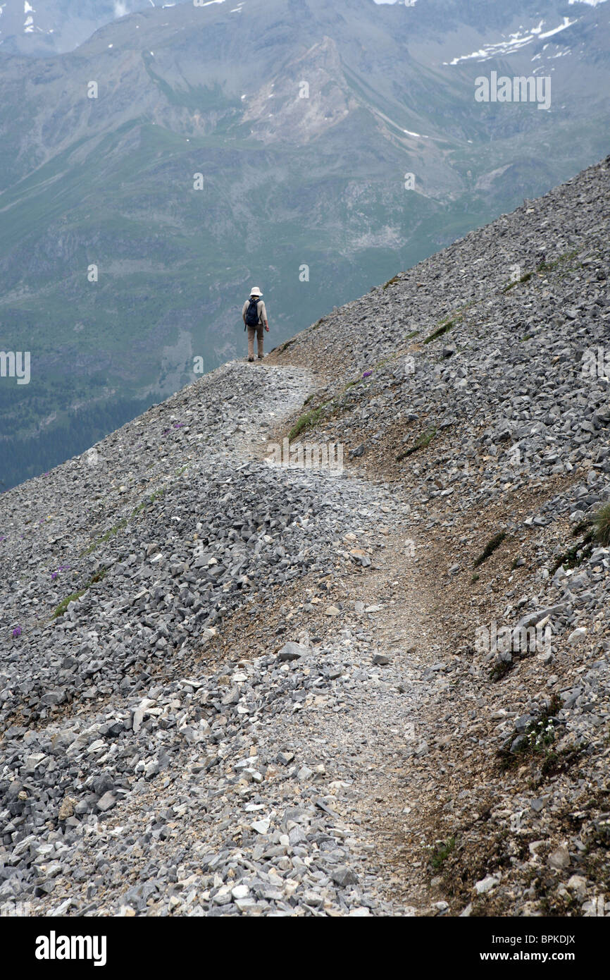 Eye of the needle or Aguille Percee area near Tignes Val d'Isere in the ...