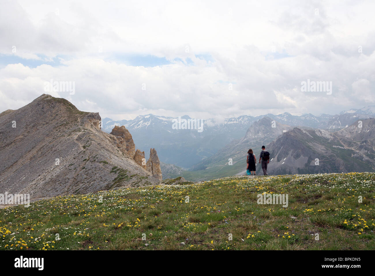 Eye of the needle or Aguille Percee area near Tignes Val d'Isere in the ...