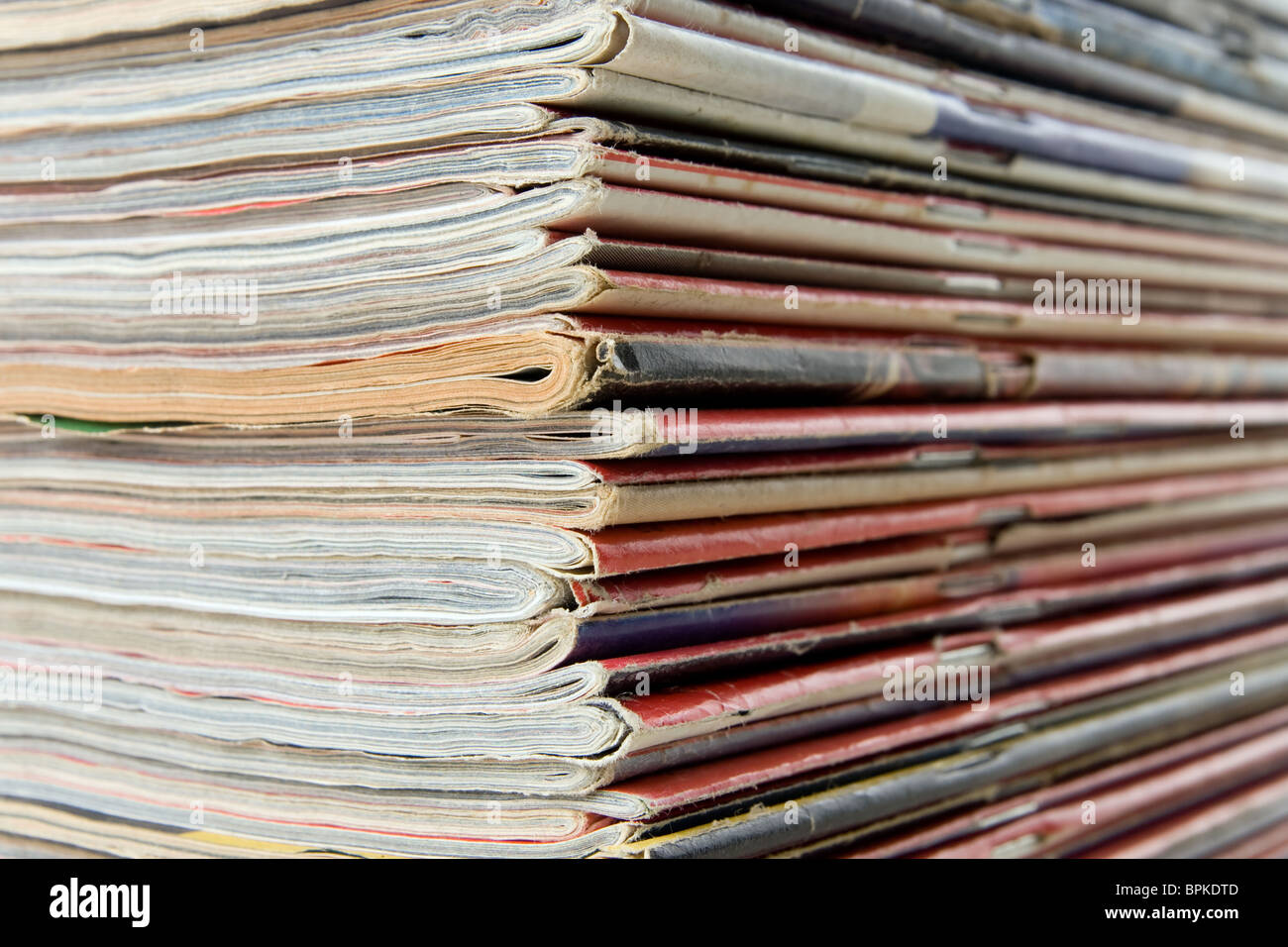 Stack of magazines detail Stock Photo - Alamy