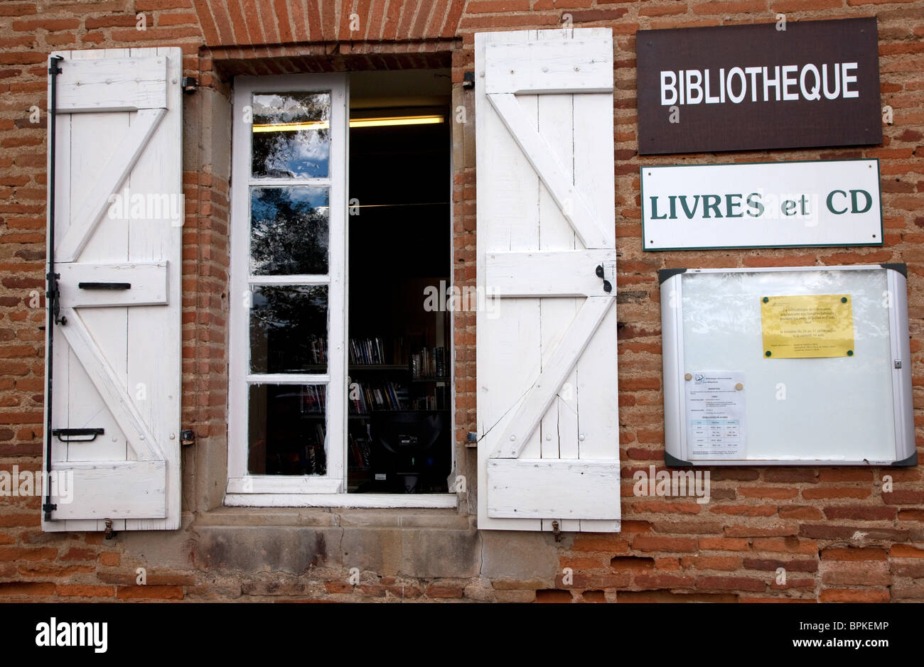 Village library in rural France Stock Photo - Alamy