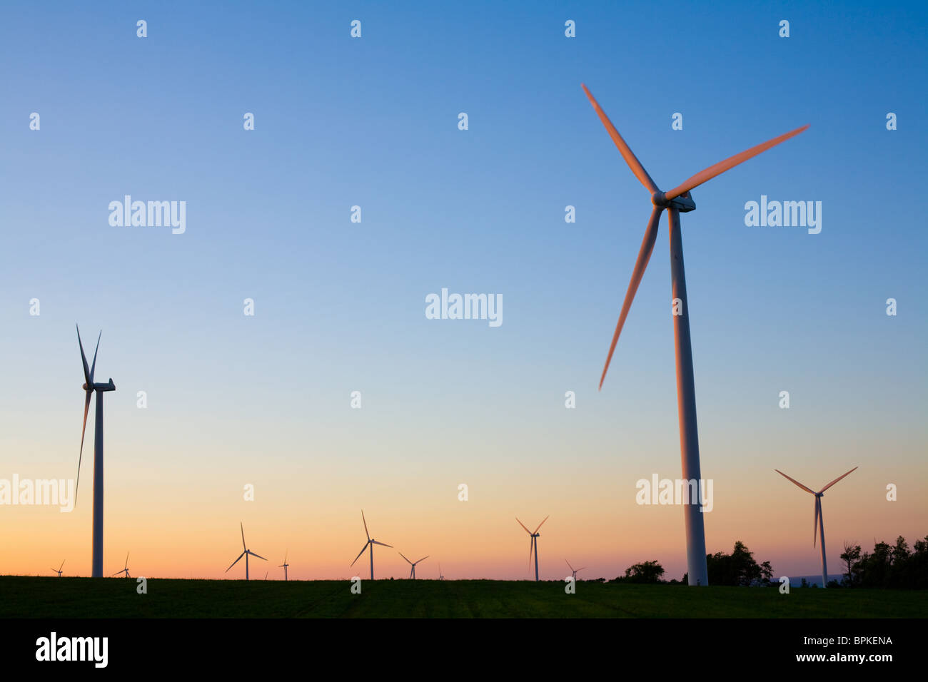 Wind turbines on Tug Hill Plateau, largest wind energy project in New ...