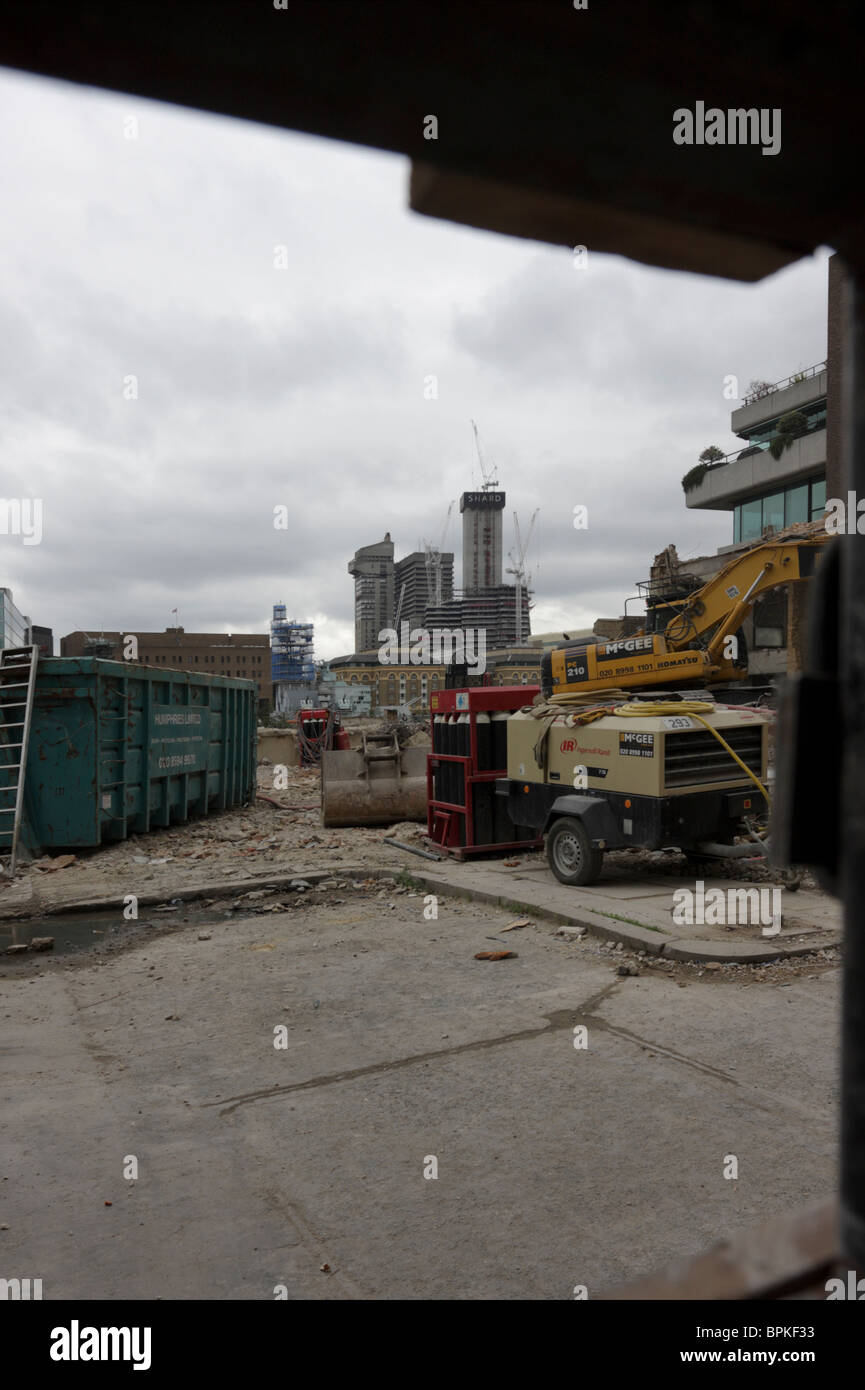 The Chard by London Bridge Station in it`s early stages of construction ...