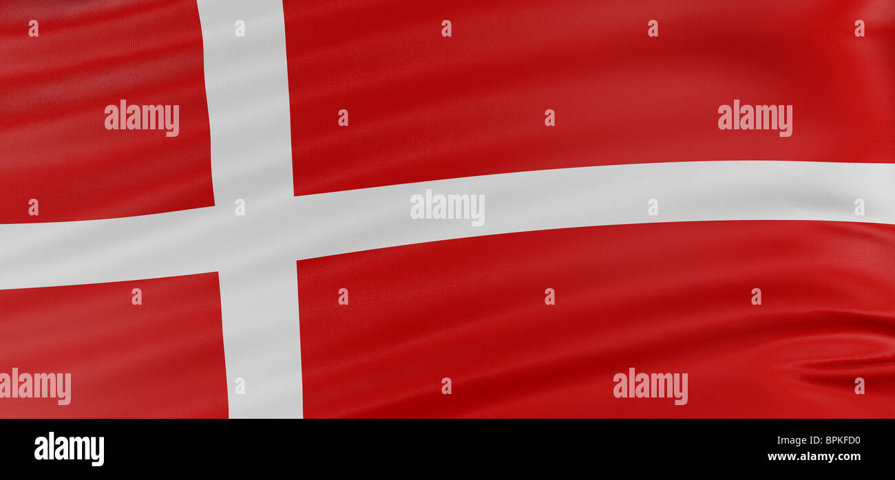 3D Danish flag Stock Photo - Alamy