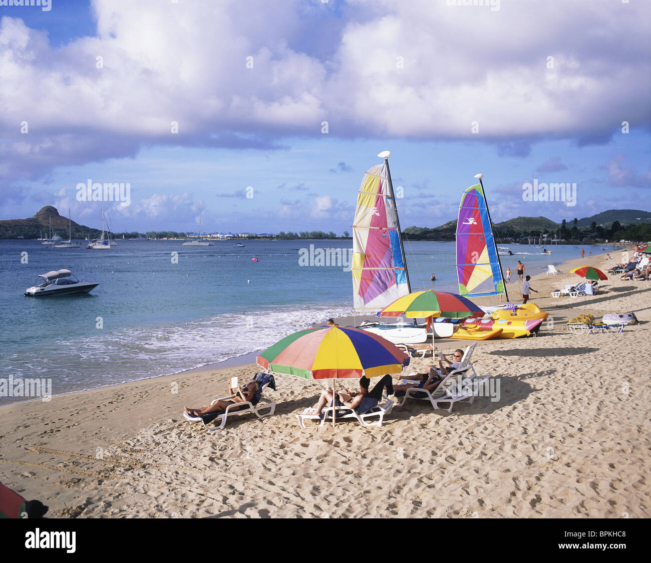Reduit Beach, St Lucia, Caribbean Stock Photo - Alamy