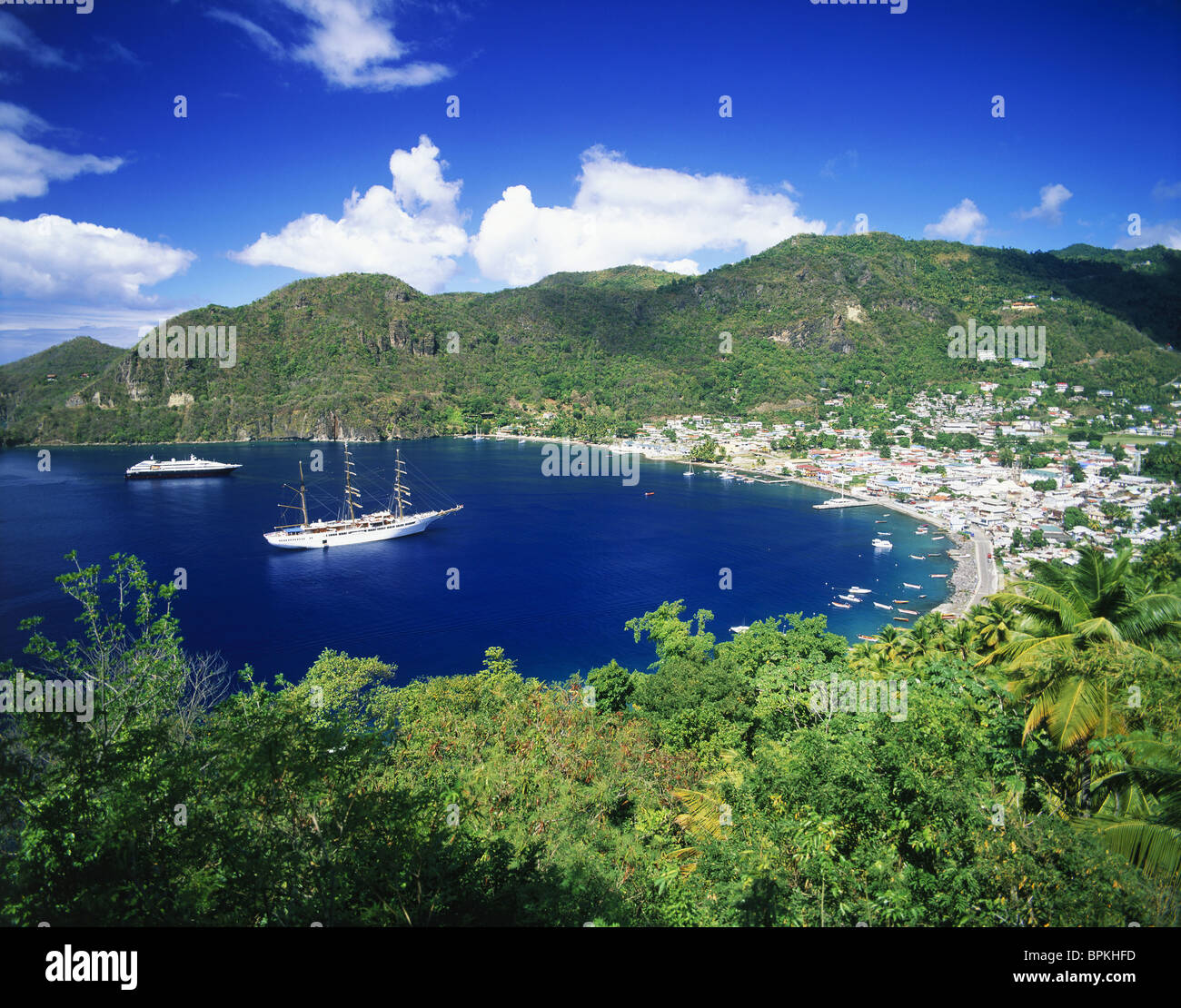 Soufriere, St Lucia, Caribbean Stock Photo - Alamy