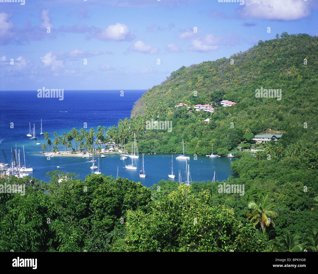 Marigot Bay, St Lucia, Caribbean Stock Photo - Alamy