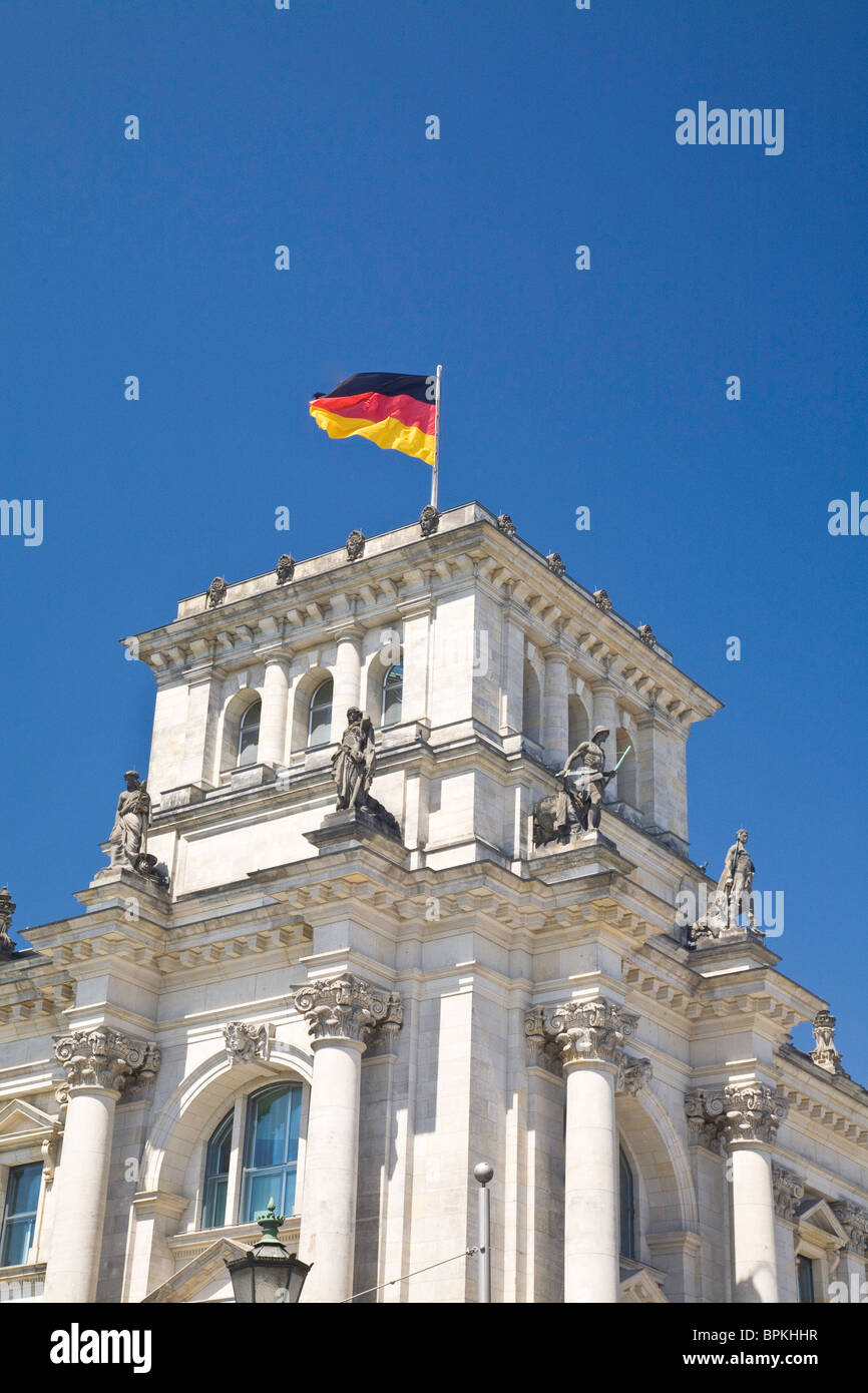 Berlin;Germany;Europe;The German Reichstag Building with Glass Cupola ...