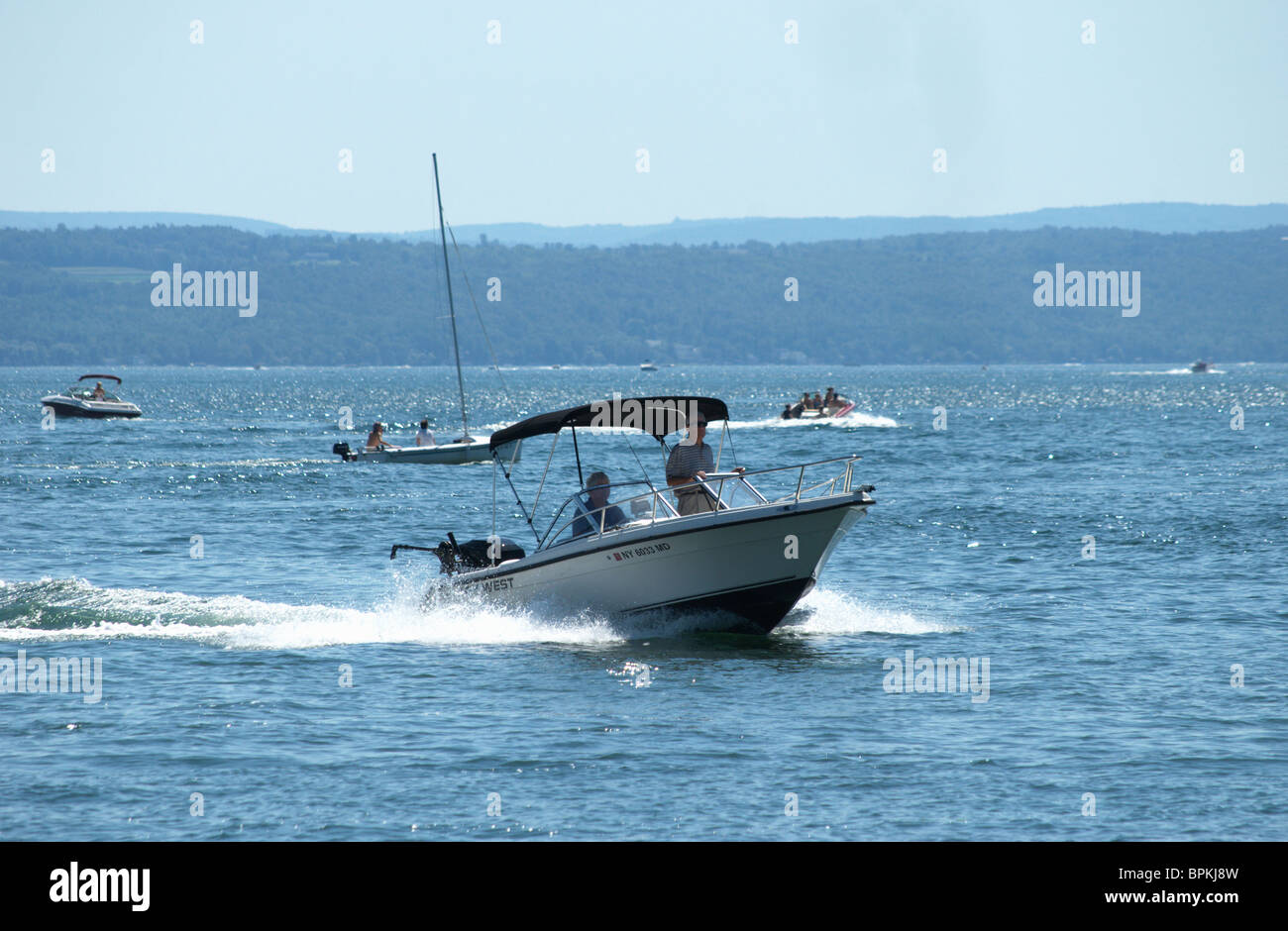 Recreational boaters enjoy Sunday afternoon on Lake Canandaigua, New ...