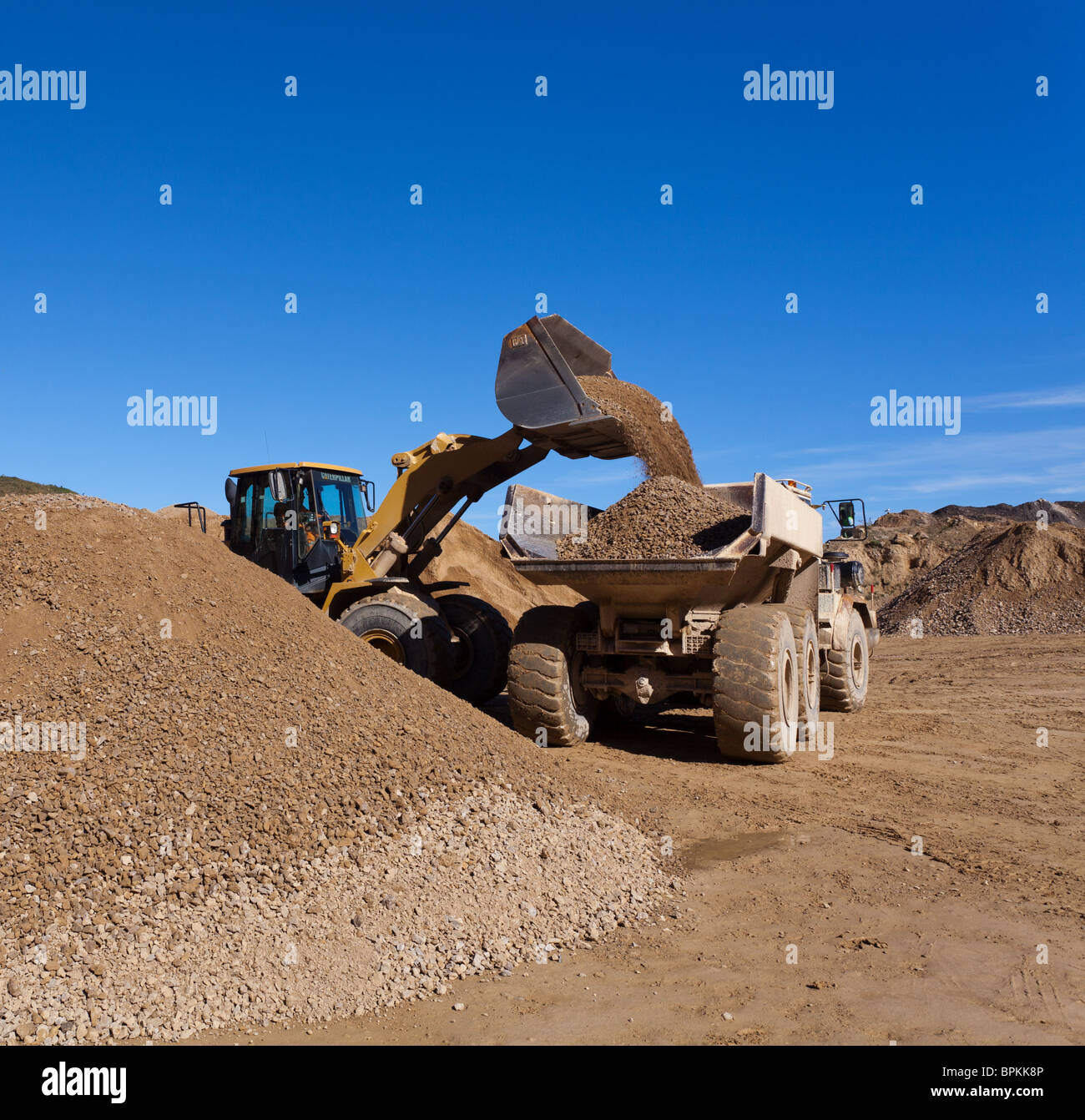 Heavy Plant working in Quary Stock Photo - Alamy