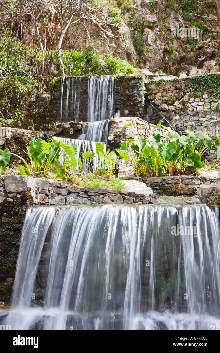 Interesting waterfalls at Argyroupoli in Crete, Greece Stock Photo - Alamy