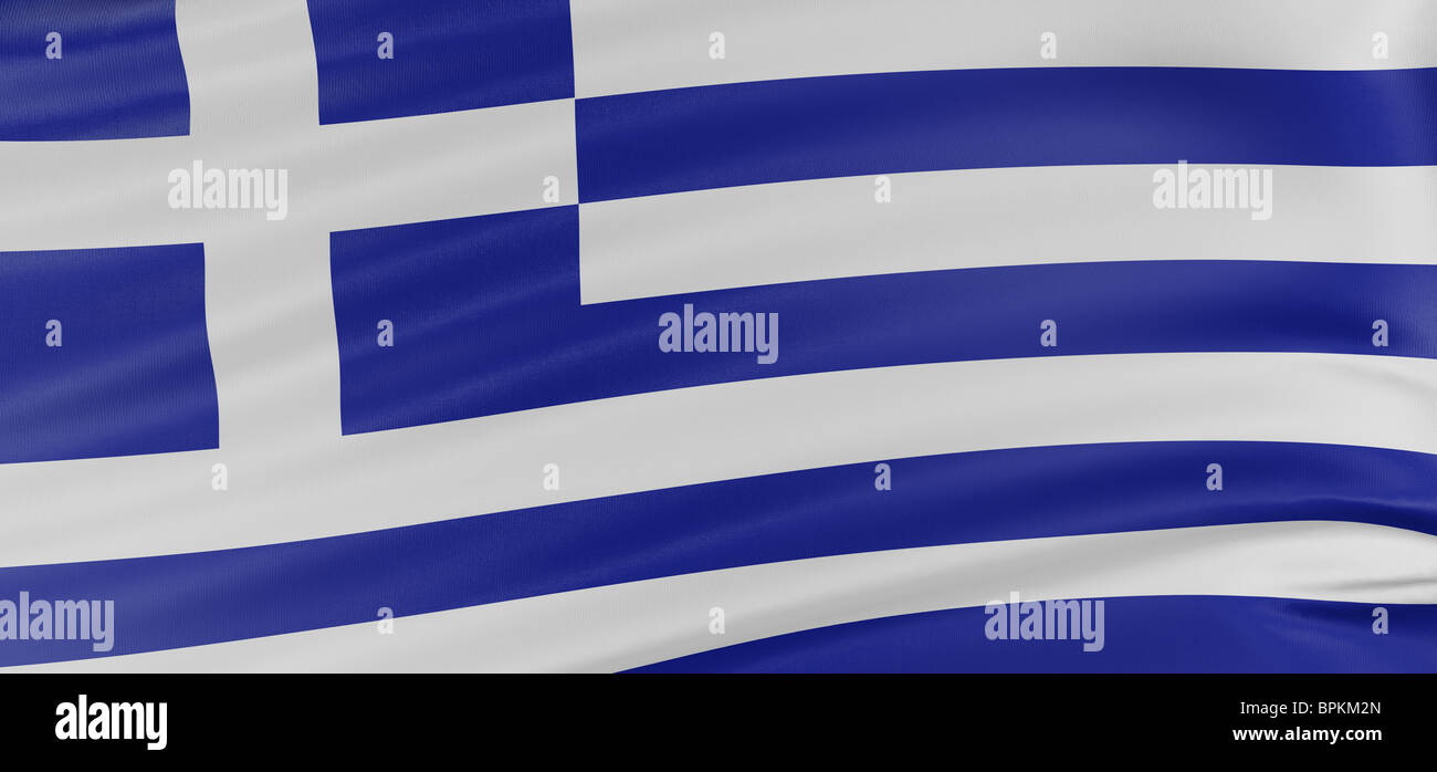 3D Greek flag Stock Photo - Alamy