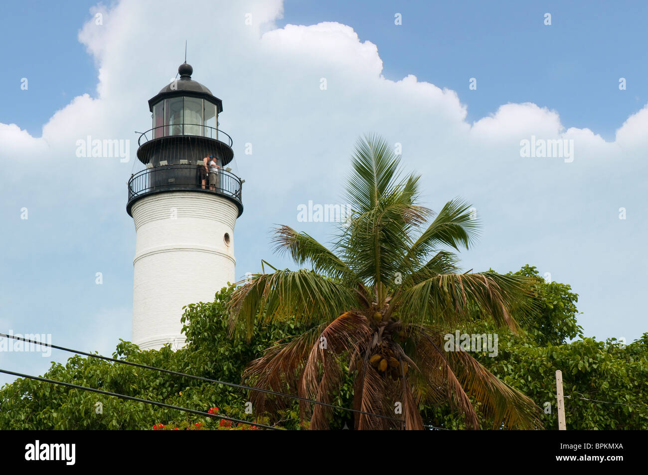 Key West Lighthouse, built in 1847 in the Florida Keys in the State of ...