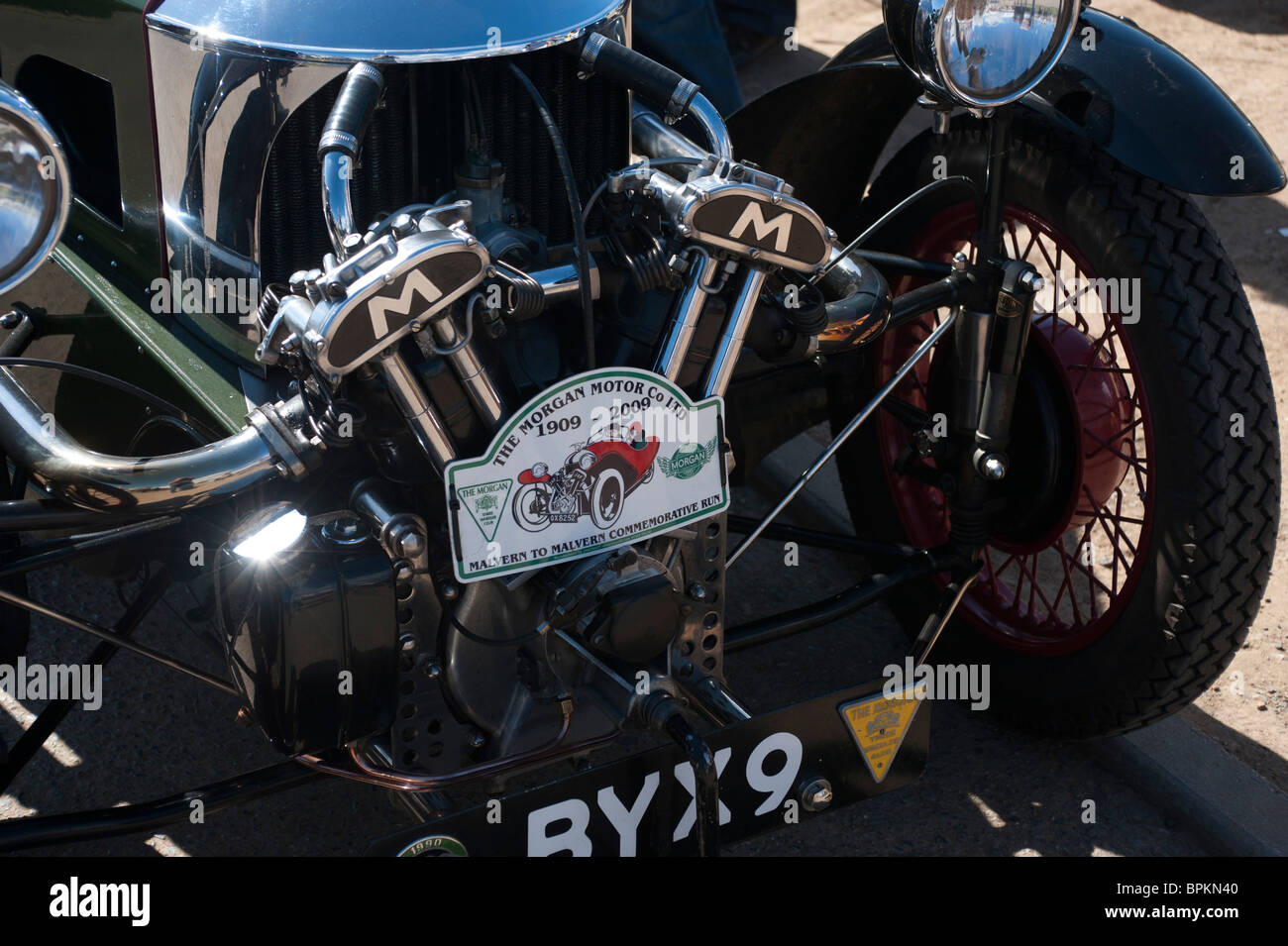 People enjoying a classic car show at the Lizard in Cornwall. Bank ...