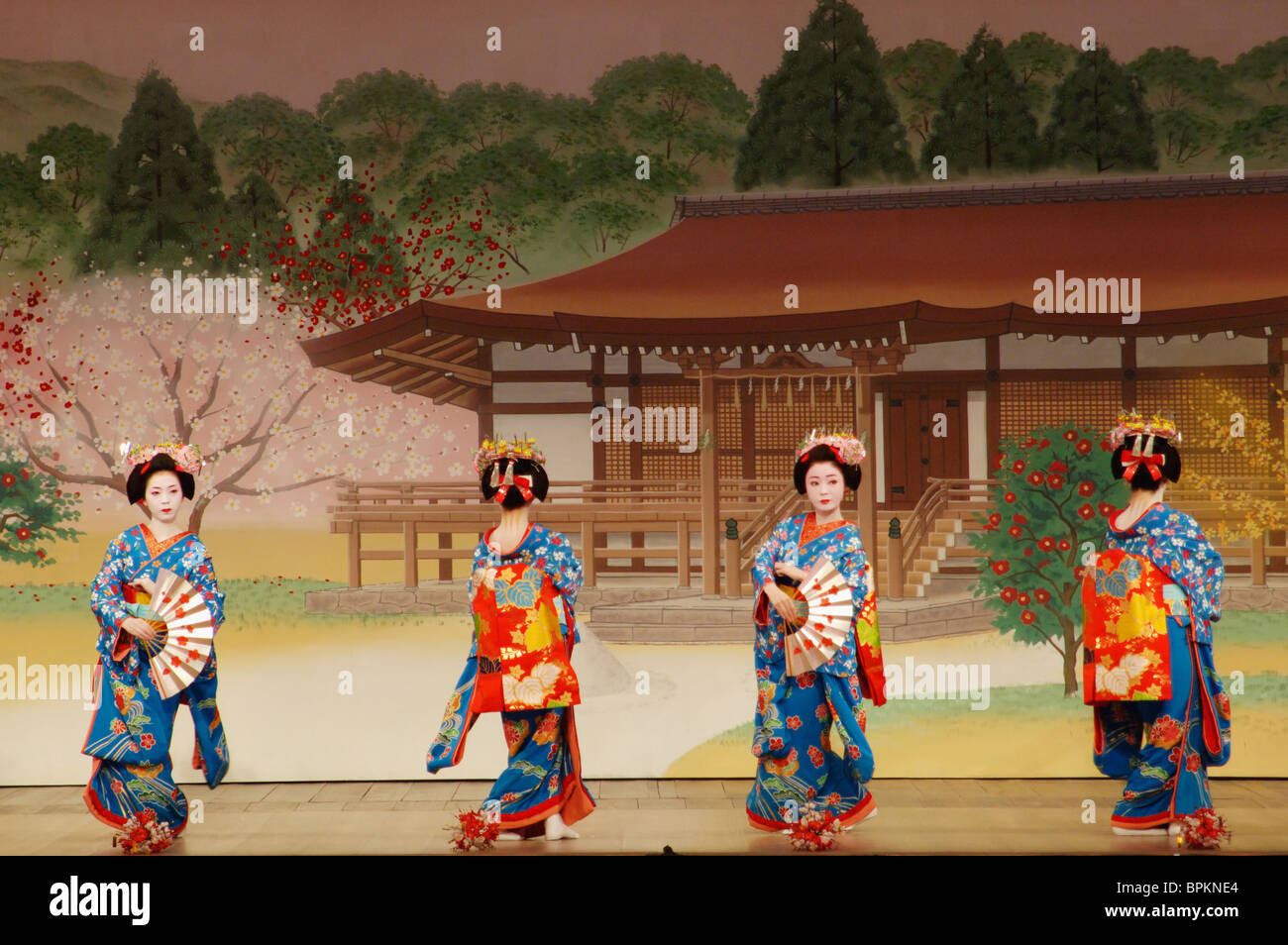 Geisha, Pontocho Kaburenjo Theatre, Kyoto, Japan Stock Photo - Alamy