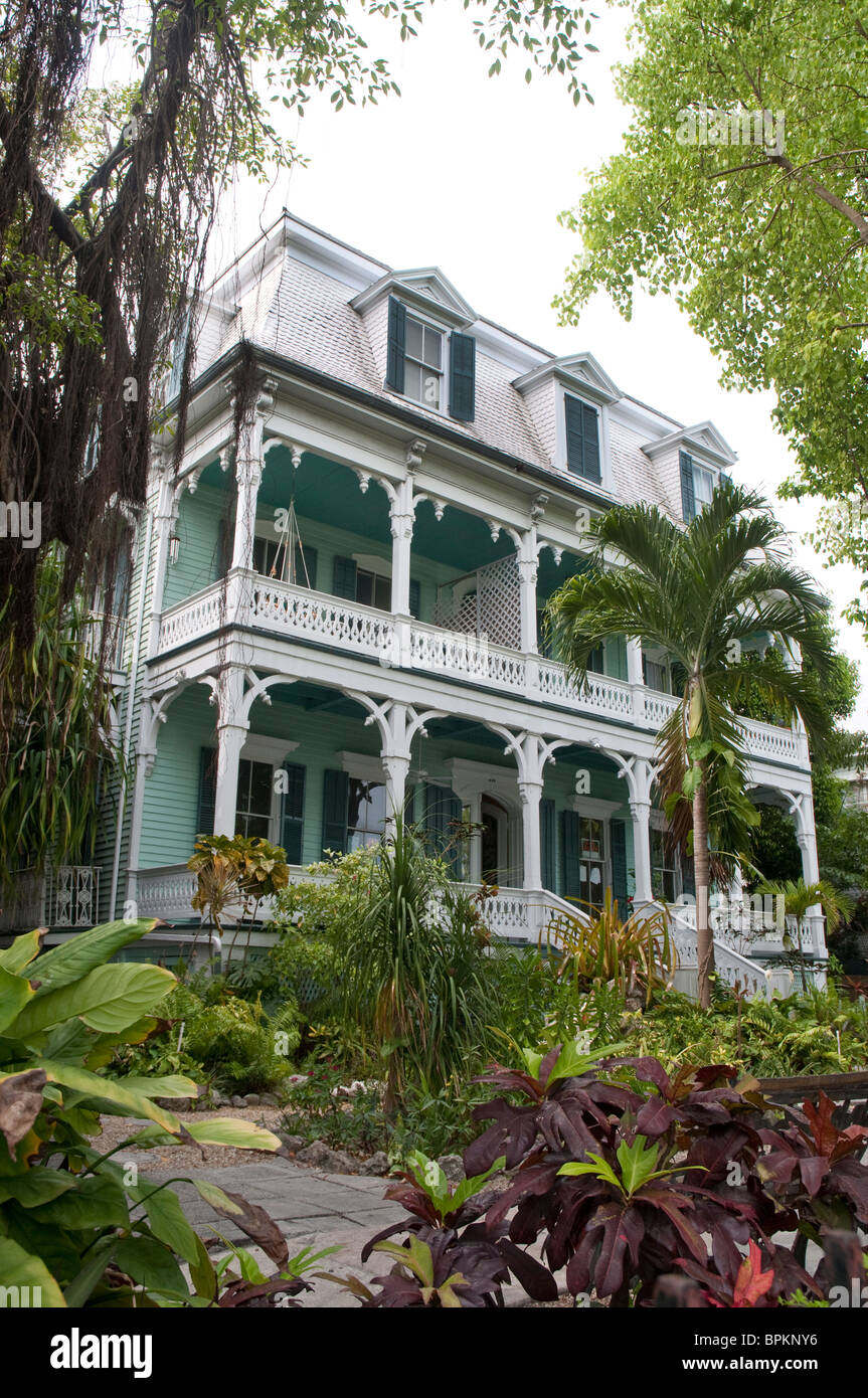 Typical Wooden House in Key West in the Florida Keys in the State of ...