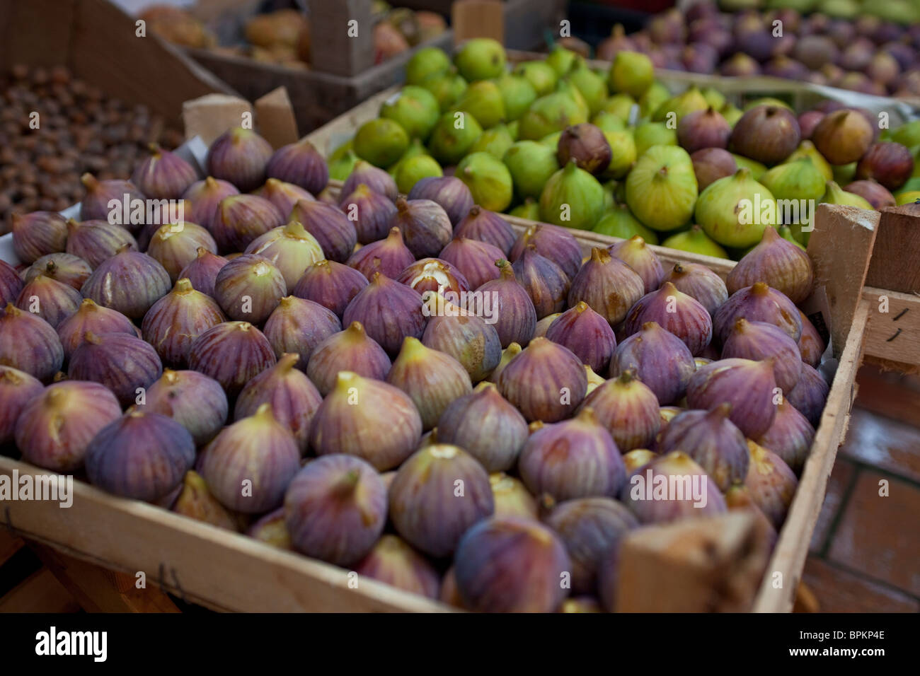 A crate of freshly picked figs Stock Photo - Alamy