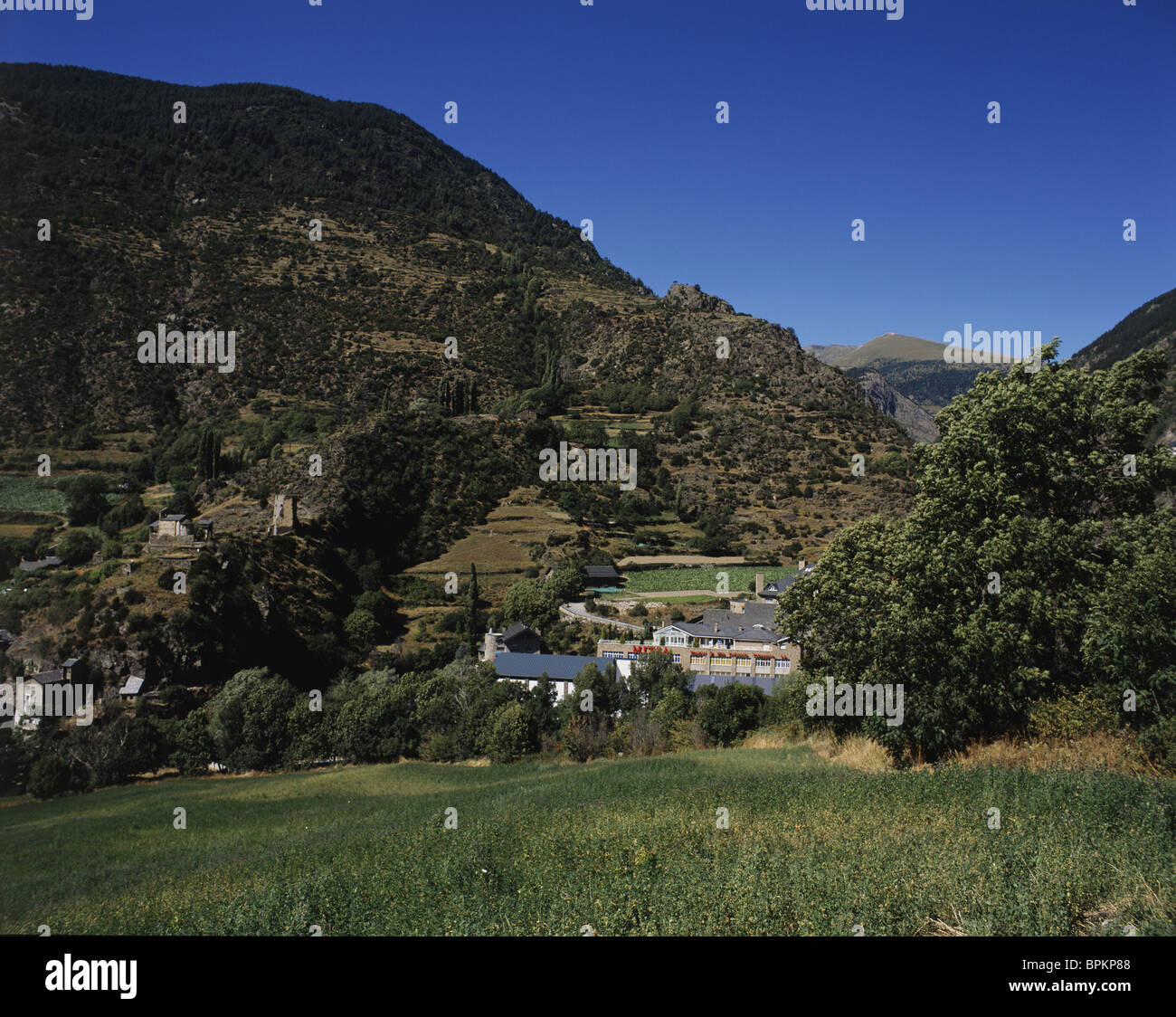 Typical scenery, Andorra Stock Photo - Alamy