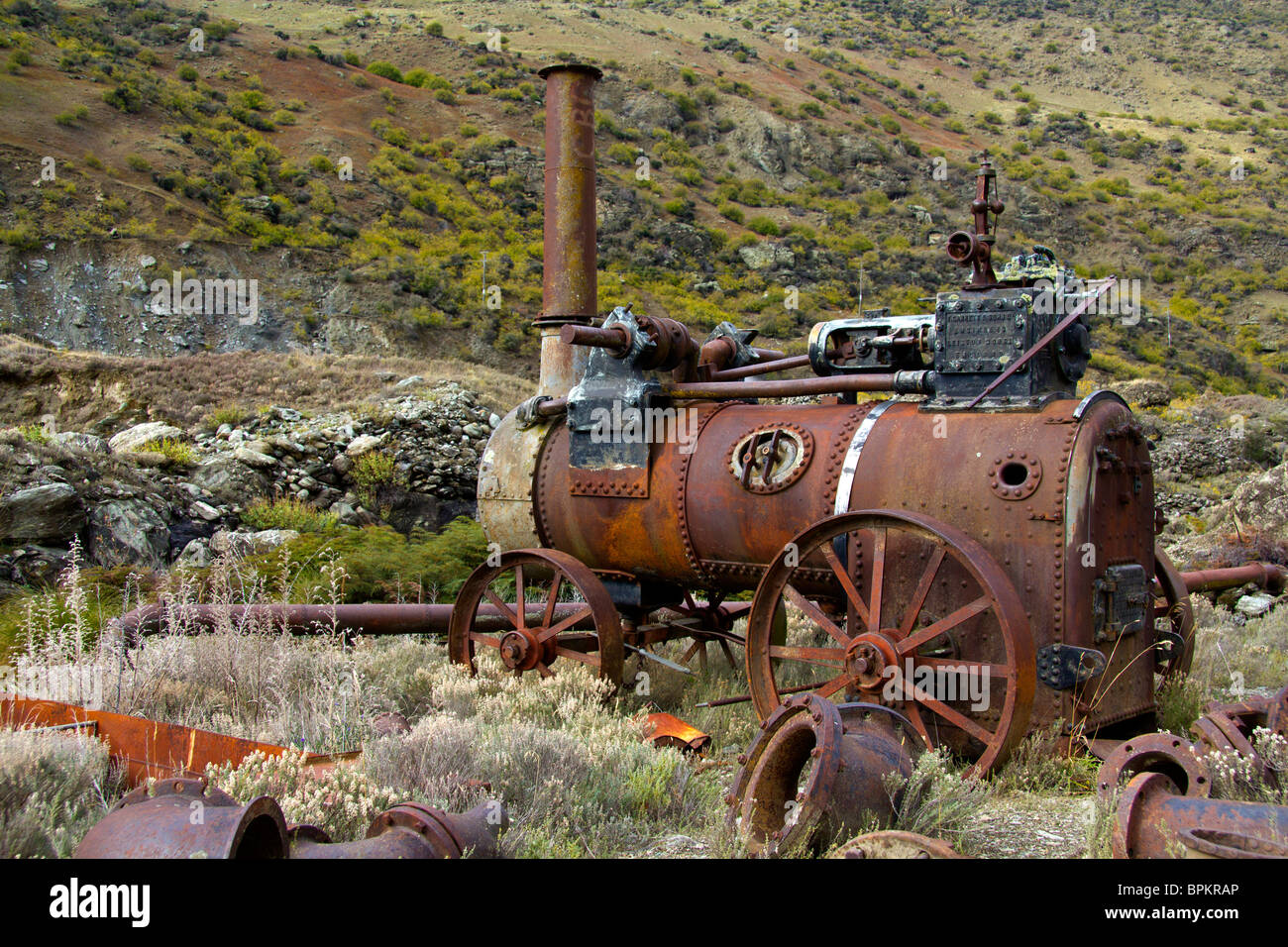Old rusting steam engine and machinery Stock Photo - Alamy