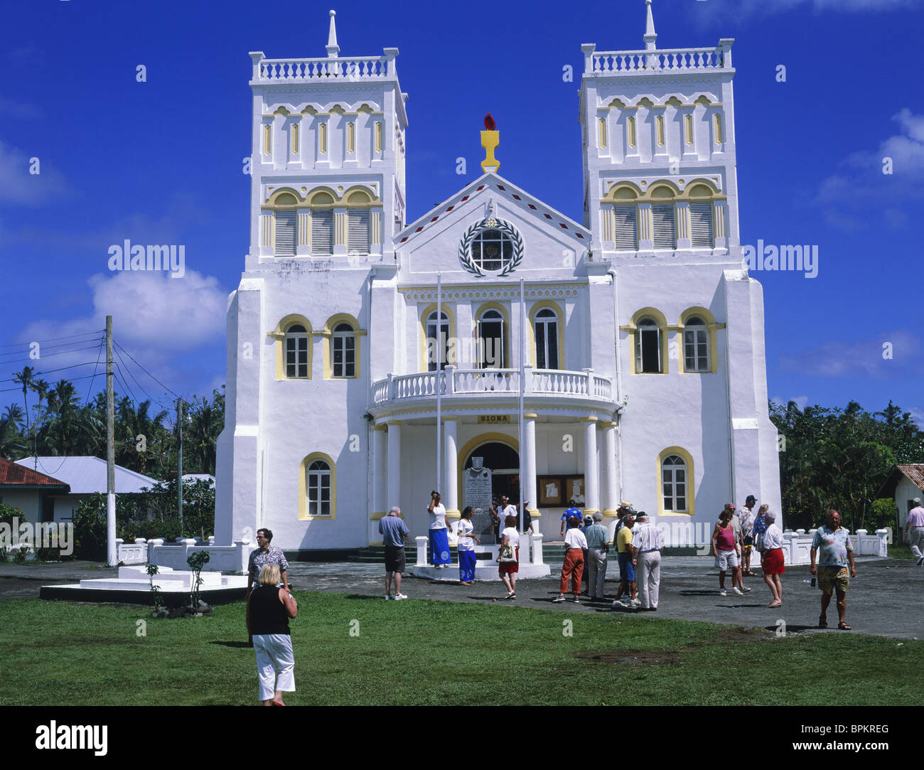 Mission Church, Leone, Tituila, US Samoa Stock Photo - Alamy