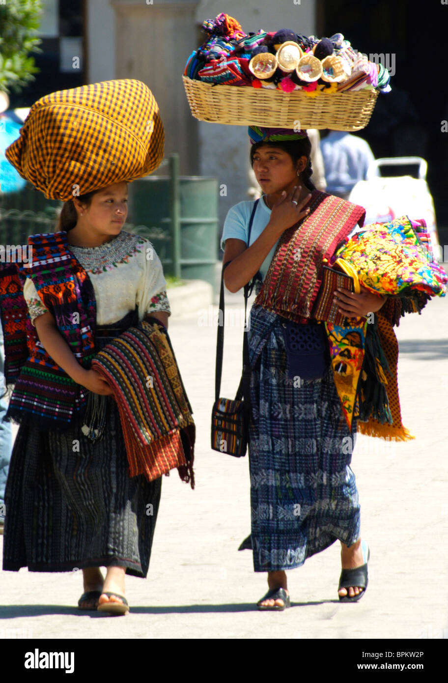 Mayan Girls, Guatemala Stock Photo - Alamy