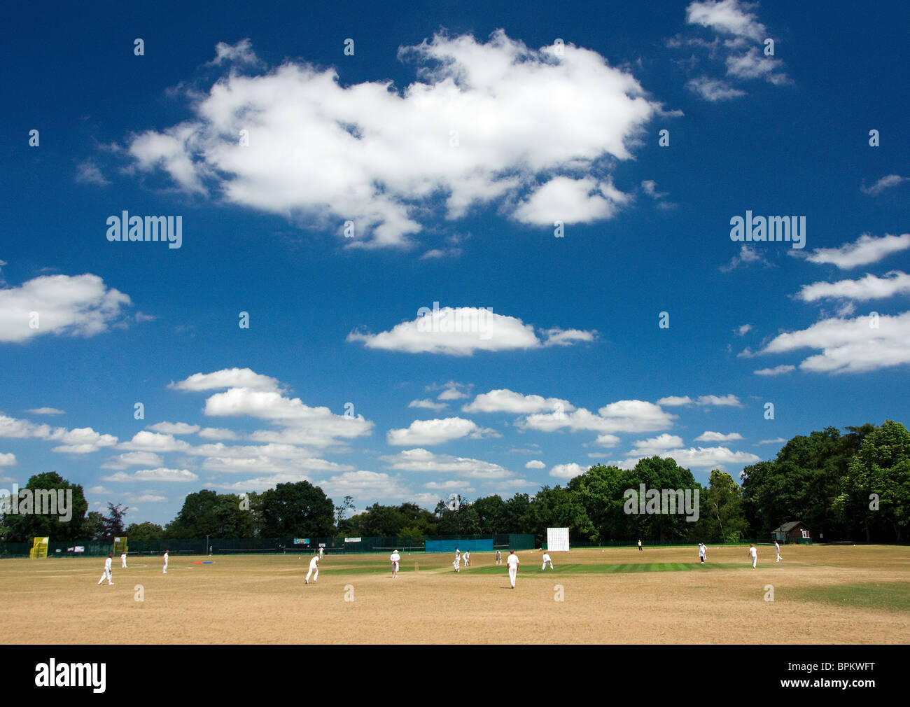 A cricket match at Busbridge Recreation Ground in Godalming in Surrey ...