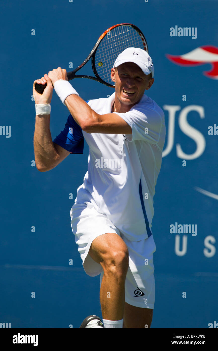 Nikolay Davydenko (RUS) competing at the 2010 US Open Tennis Stock ...