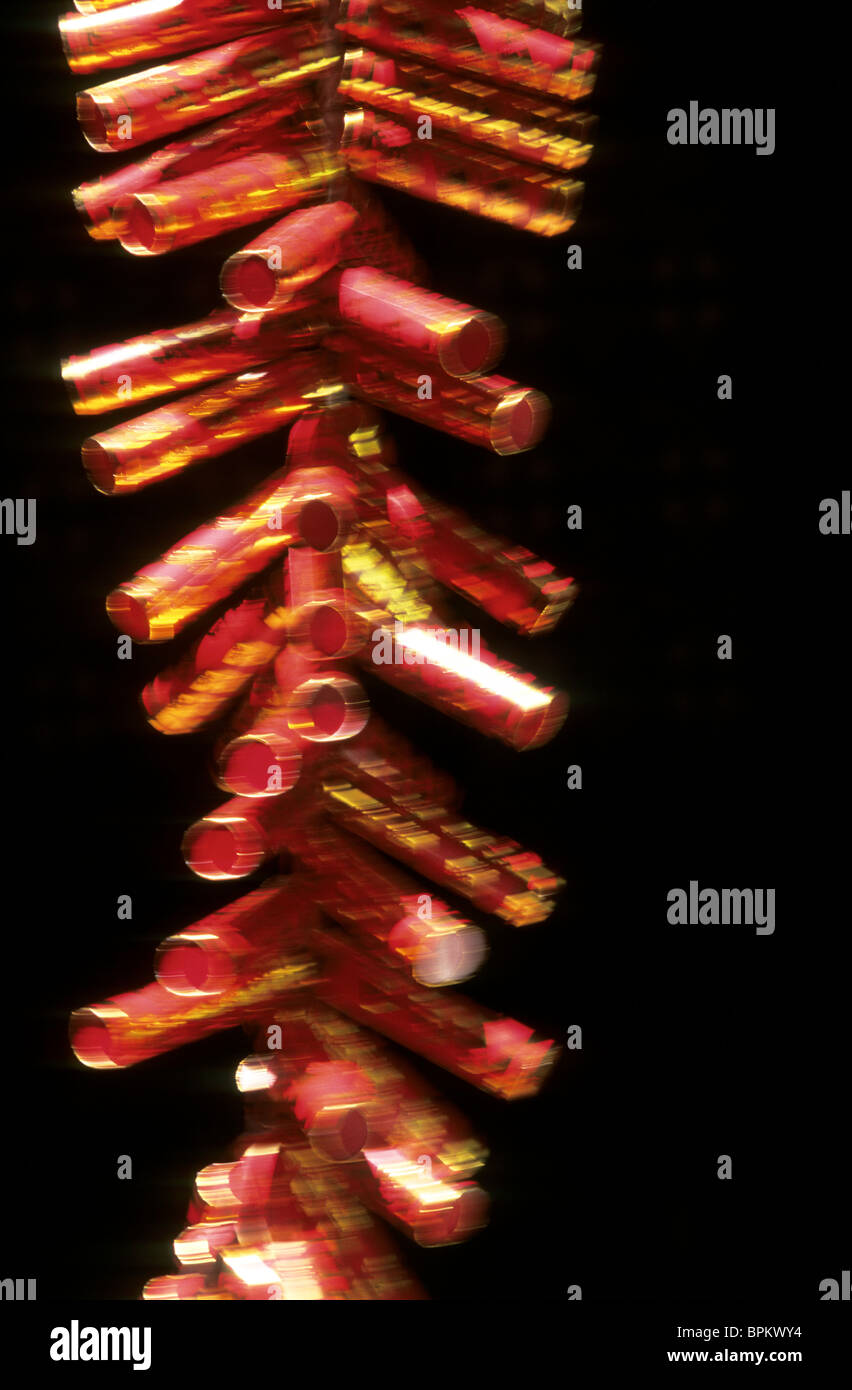 Singapore, faux firecrackers, Chinese New Year Stock Photo - Alamy