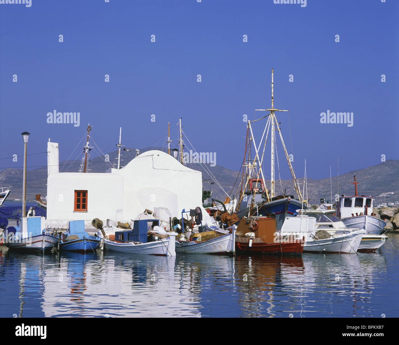 Naoussa, Paros, Greek Islands Stock Photo - Alamy