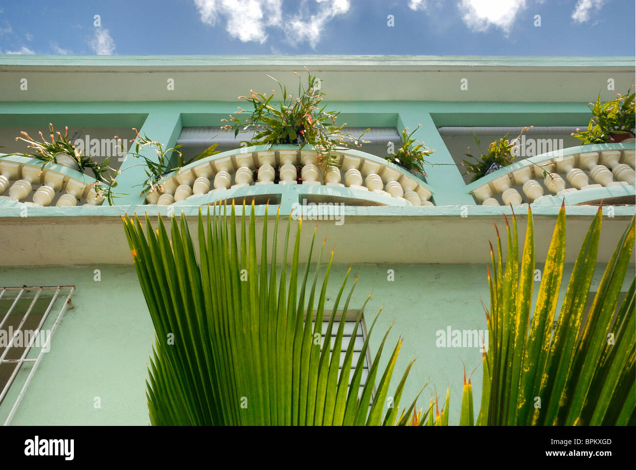 Typical house on the Island of Vieques, Isabel II, Puerto Rico Stock ...